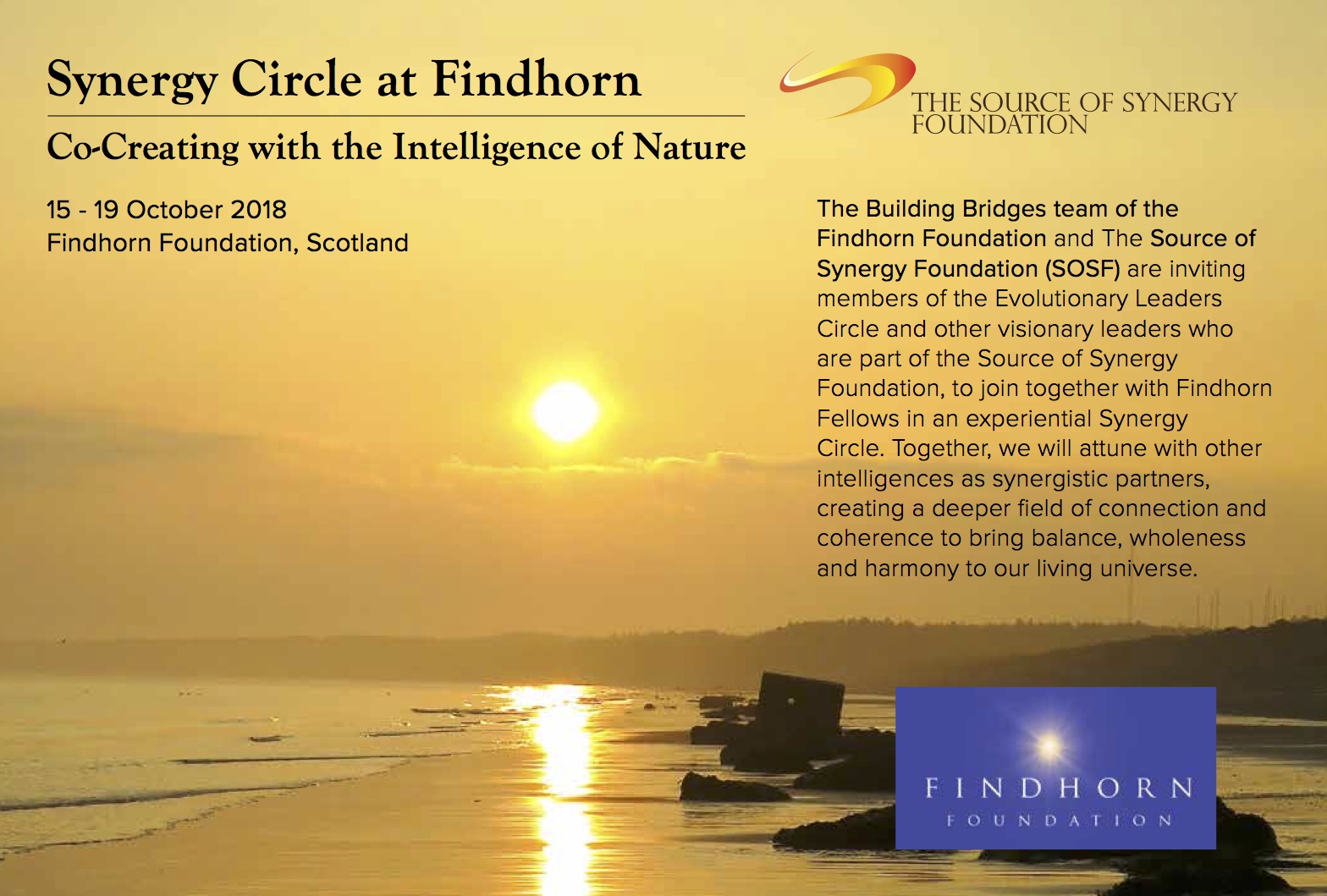 Synergy Circle at Findhorn: Co-Creating with the Intelligence of Nature - The Source of Synergy ...